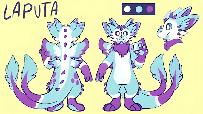Design custom plushie reference sheet plush pngtuber kawaii plushie ych ...