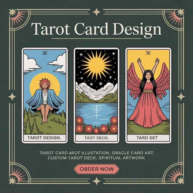 Custom tarot card design tarot illustration oracle card art by ...