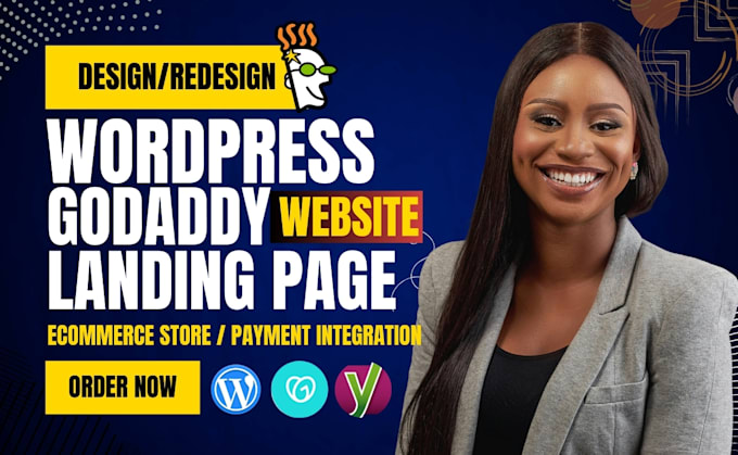 Create wordpress website landing page godaddy website design godaddy redesign by Busuyi_crm | Fiverr