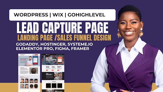 Build a high converting lead capture landing page, sales funnel one page website by Shelksumok ...