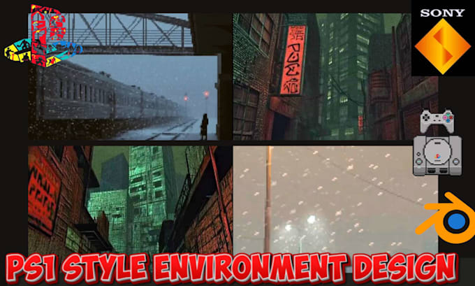 Create ps1 lowpoly environment animation, psx retro 3d maps and loops ...