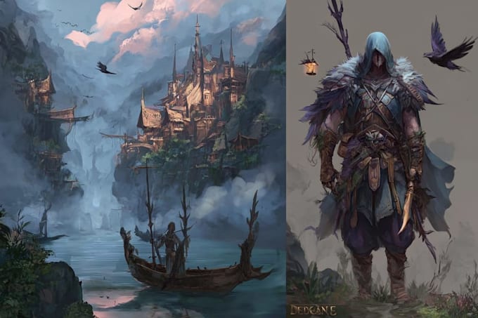 Do fantasy character art by Geopsebat | Fiverr
