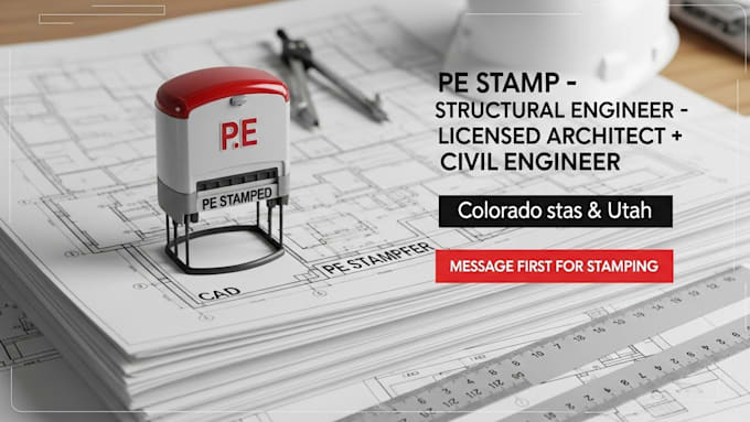 Licensed architectural structural engr plan review pe stamp in colorado ...