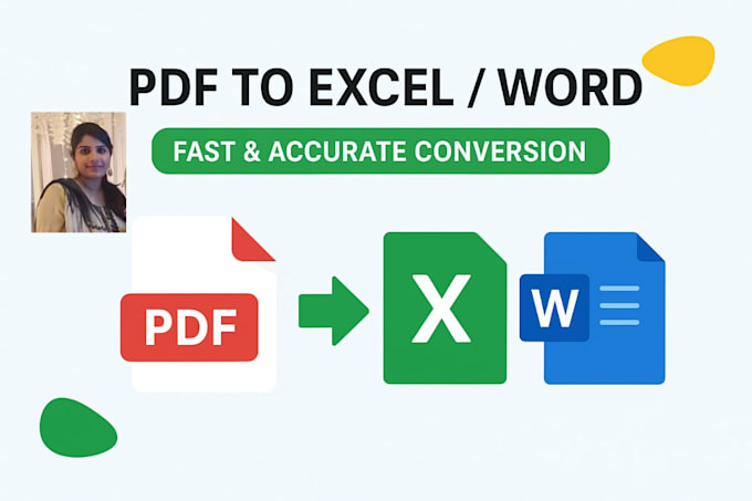 Convert pdf to excel or word fast by Iramdhanish | Fiverr