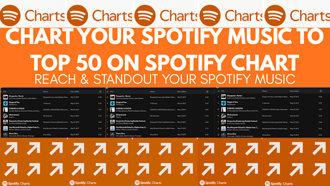 Chart your spotify song to top 50 in spotify chart by Anderheny | Fiverr