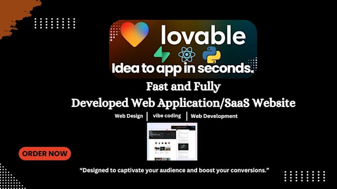Develop lovable webapp lovable ai website lovable saas website vibe ...