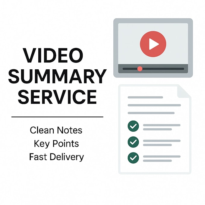 Watch your video and write a clean summary with key points by Charlo05 ...