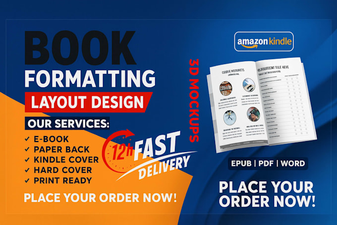 French professional kdp ebook formatting interior layout paperback kindle design by Elena_ricc ...