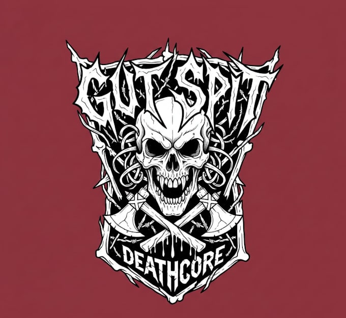 Make a hand drawn deathcore logo for your band by Kevin_bardsley | Fiverr