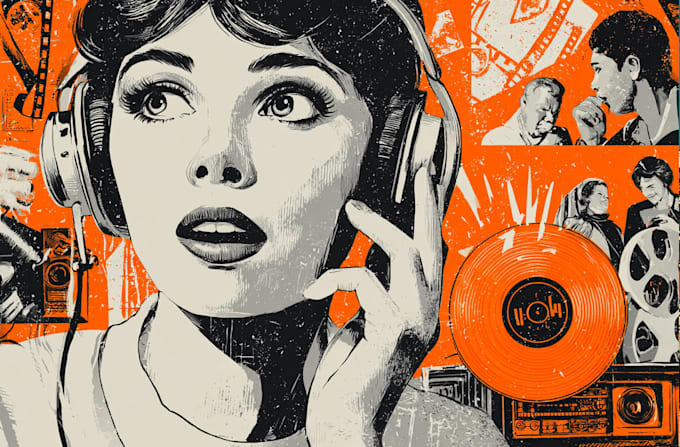 Create unique retro, vintage film and movie poster by Anastasiarto | Fiverr