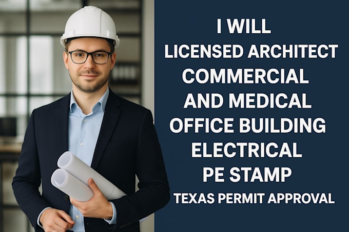 License architect pe stamp texas commercial medical building electrical ...