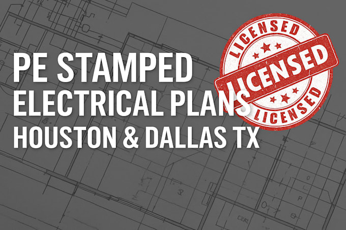 License electrical engineer pe stamped wiring plan in houston, dallas ...