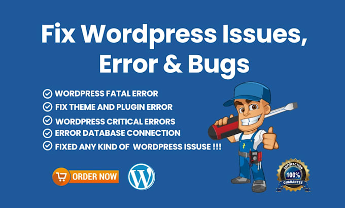 Fix wordpress error bugs and issues by Sujsec | Fiverr