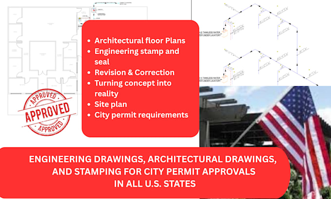 Do architectural drawing, engineering plan, floor plan stamp mep city ...