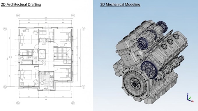 2d and 3d autocad drafting for architecture, civil and mechanical ...