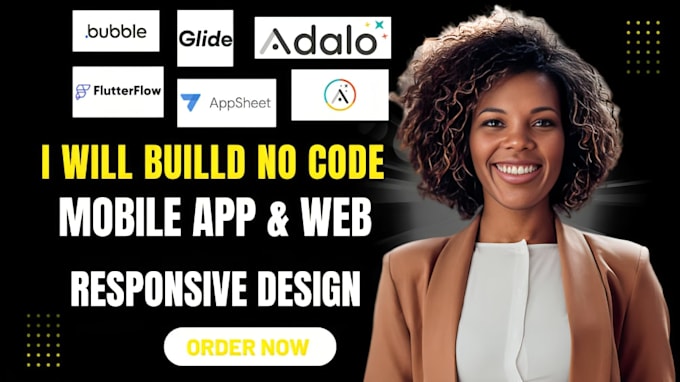 Flutterflow, no-code app mit adalo, bubble.io entwickler, glide ...