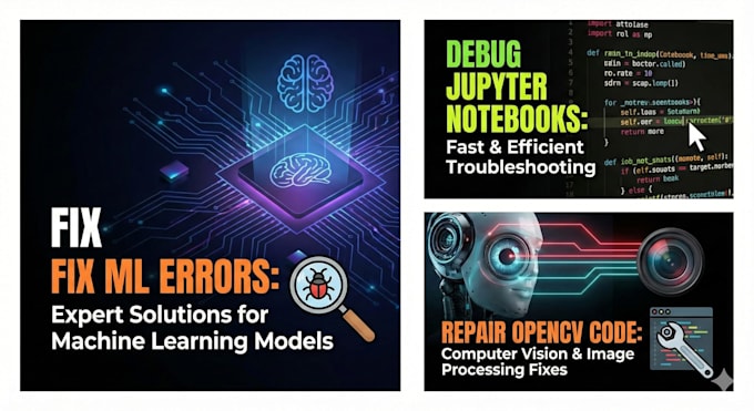 Fix ml errors, debug jupyter notebooks, and repair opencv code by Pranavhegde1 | Fiverr
