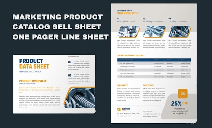 Marketing product catalog sell sheet one pager line sheet by Fisayoo65 ...