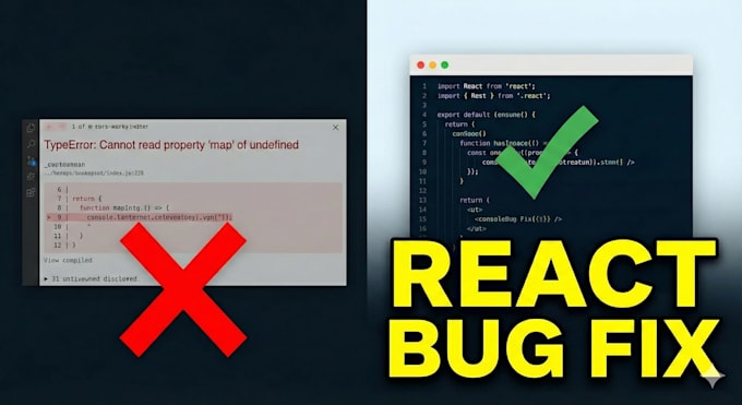 Debug and fix react js and javascript errors by Atomjoshua | Fiverr