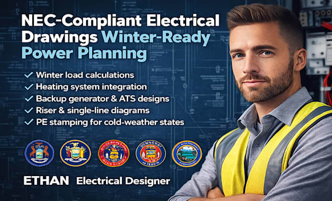 Nec compliant electrical plans winter power load designs north darkota ...