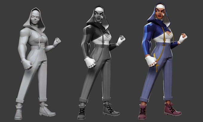 Model stylized 3d low poly model animated low poly game ready character ...