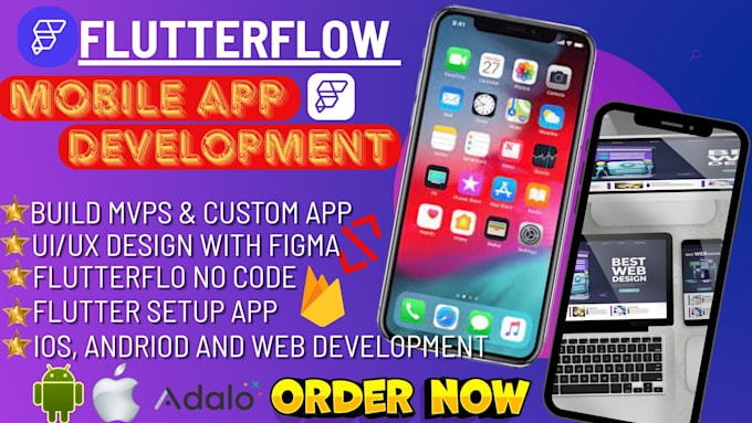 Make flutterflow app, flutter app, flutterflow, bubble app, mobile app developer by Ribeiro ...