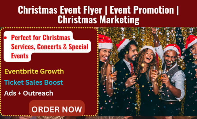 Christmas event promotion, christmas event flyer, holiday party flyer ...