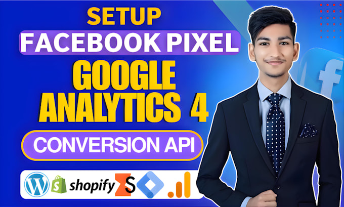 Setup facebook pixel, conversion api, google analytics 4, server side ...