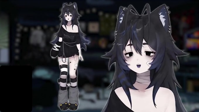Create 2d model , 2d vtuber character , 2d rigging, vtuber design ...