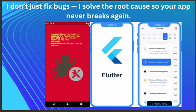 Fix and optimize your flutter mobile app quickly by Rehmat1410 | Fiverr