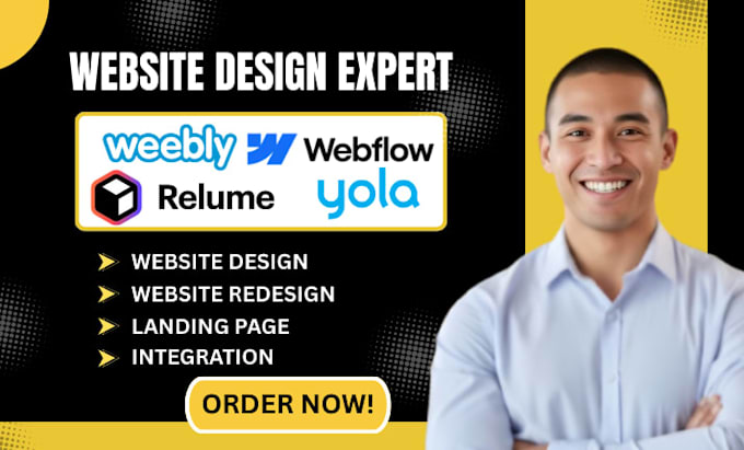 Design redesign weebly webflow website migrate yola website relume ...