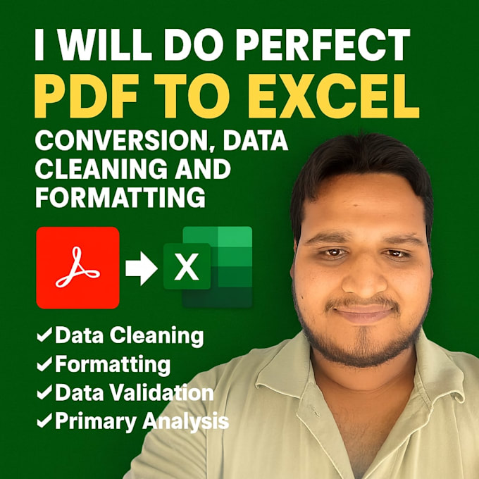 Convert pdf to xcel, clean data and format your spreadsheet by Jaydip8m ...