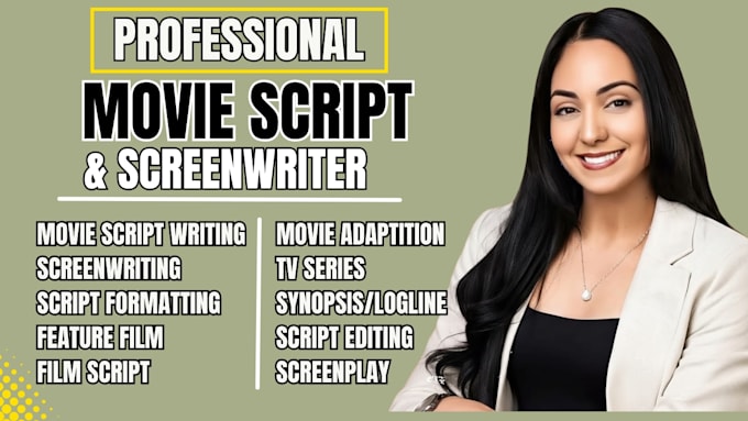 Screenplay writer, movie scriptwriter script editing, screenwriting ...