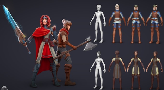 Create 3d character modelling 3d printing 3d character animation for ...