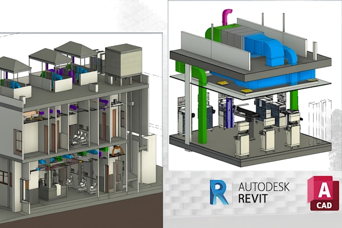 Draw and model architectural,mechanical, electrical system in autocad ...