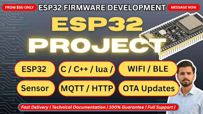 Develop esp32 firmware for your iot project by Astrosohaib | Fiverr