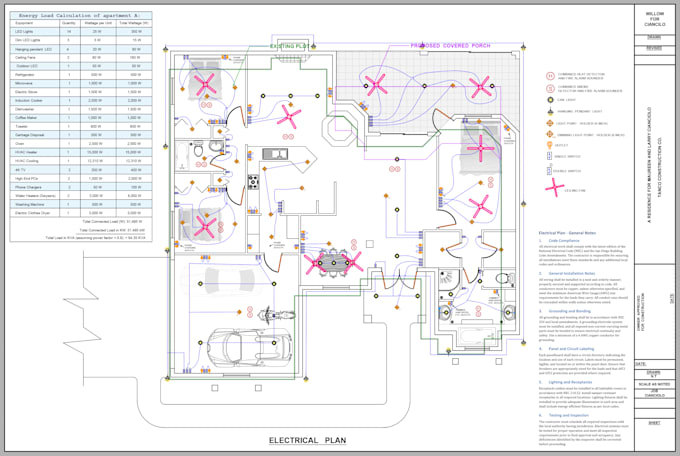 Design residential mep plans for permits, electrical plumbing hvac by ...
