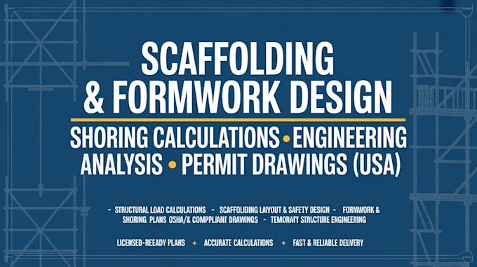 Scaffolding formwork engineering calculations shoring design permit ...