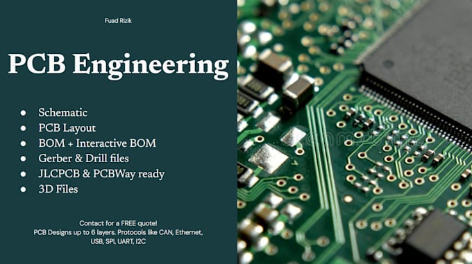 Make pcb designs, pcb layouts, and circuit schematics by Fuad_rizik ...