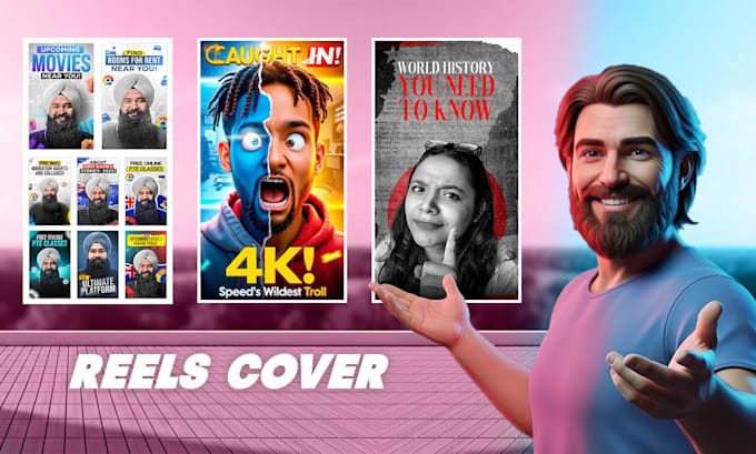 Design viral reel cover thumbnails for instagram and tiktok by ...