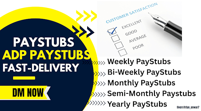 Make adp paystub, paycheck payroll and custom pay stub templates for ...