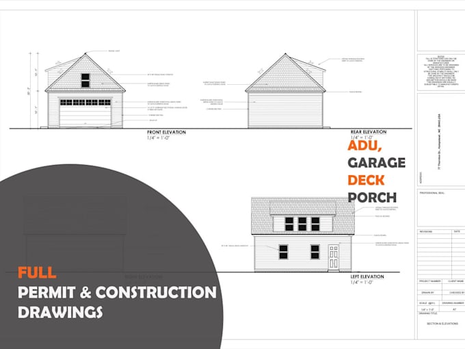 Deck, patio, sunroom and porch addition drawings for the city permit by ...