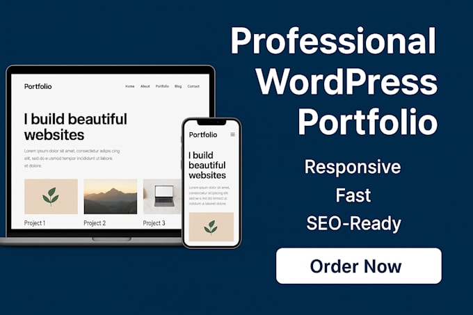 Build a responsive and modern wordpress portfolio website by Munnammk ...