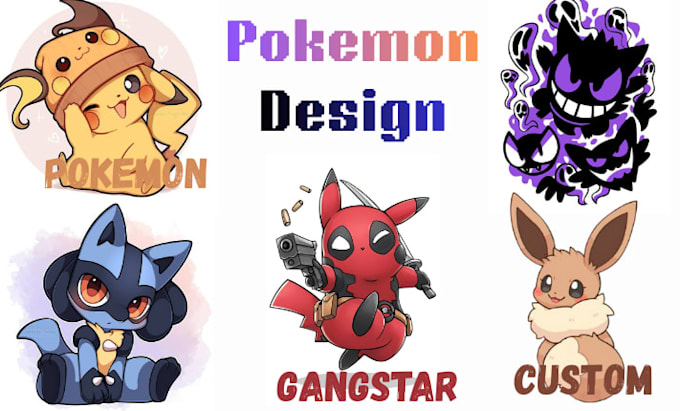 Create pokemon branding, card style artwork, gaming logo, and fakemon ...
