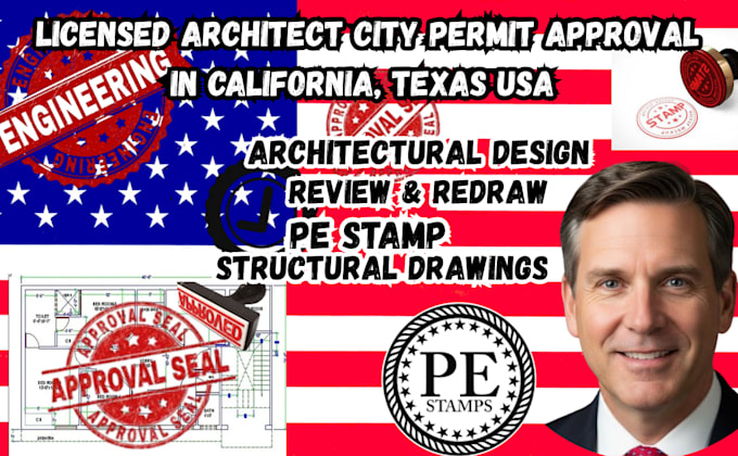 Licensed architect civil structure city permit approval in california ...