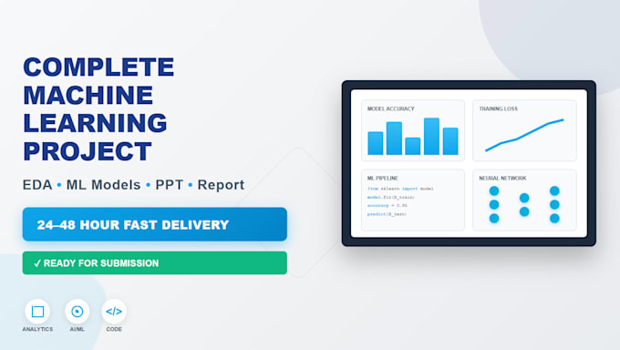Deliver your complete ml project with eda and models and ppt and report ...