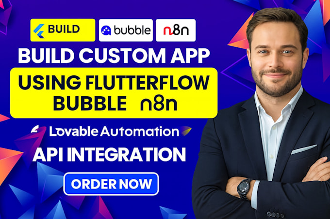 Construa aplicativo personalizado usando flutterflow bubble n8n lovable ...
