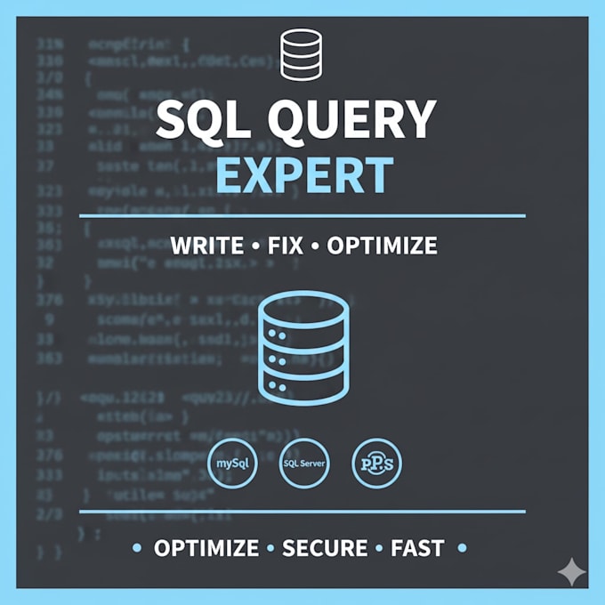 Write, fix, and optimize sql queries for your database by Ashiqur90 ...