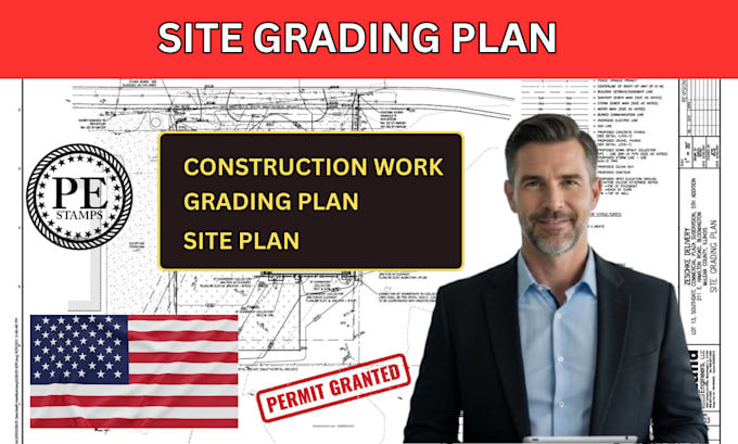 Structural civil engineer permit plan, site grading plan drainage plan ...
