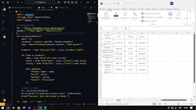 Do web scraping and data extraction using python by Nick_huaranga | Fiverr